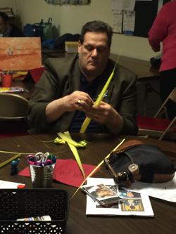 Peter folding the cross – St. Andrew's Episcopal Church